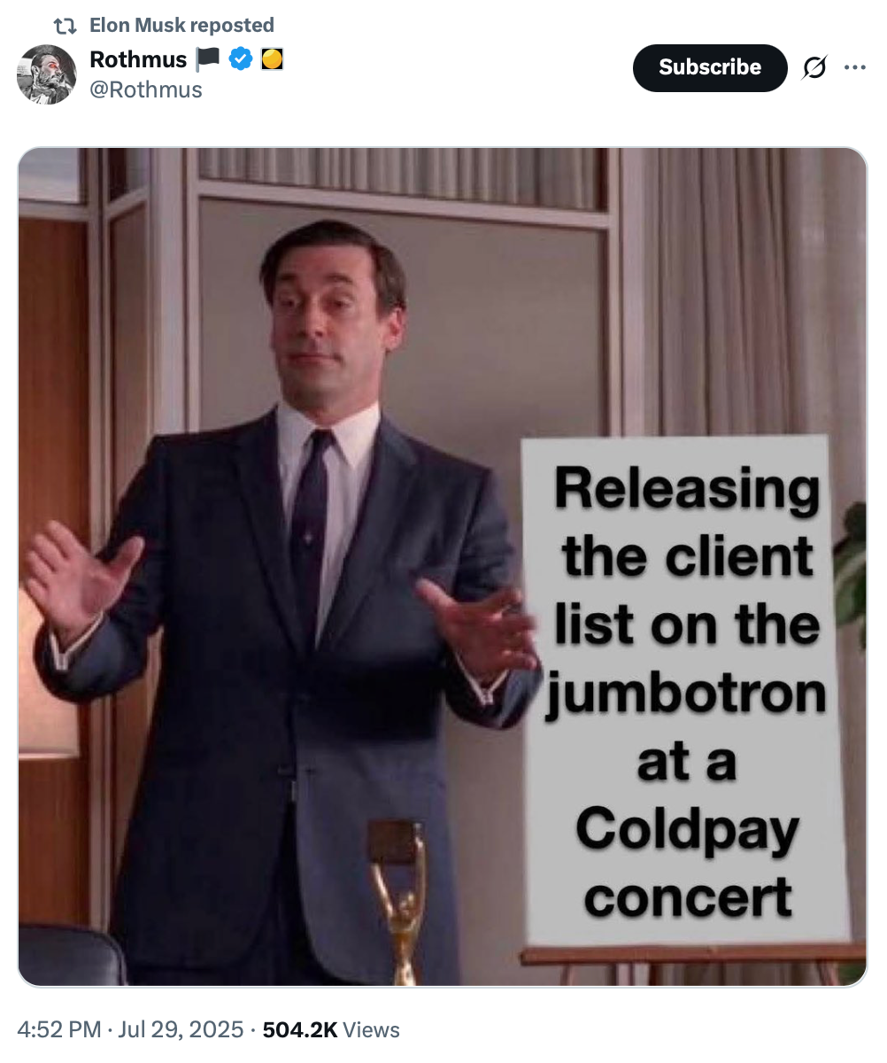 Elon Musk Reposts Meme Blasting Epstein Cover-Up - MeidasTouch