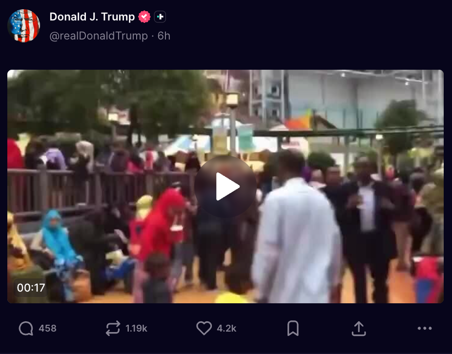 Trump Posts Islamophobic Video Hours After Unhinged Easter Threat on ...