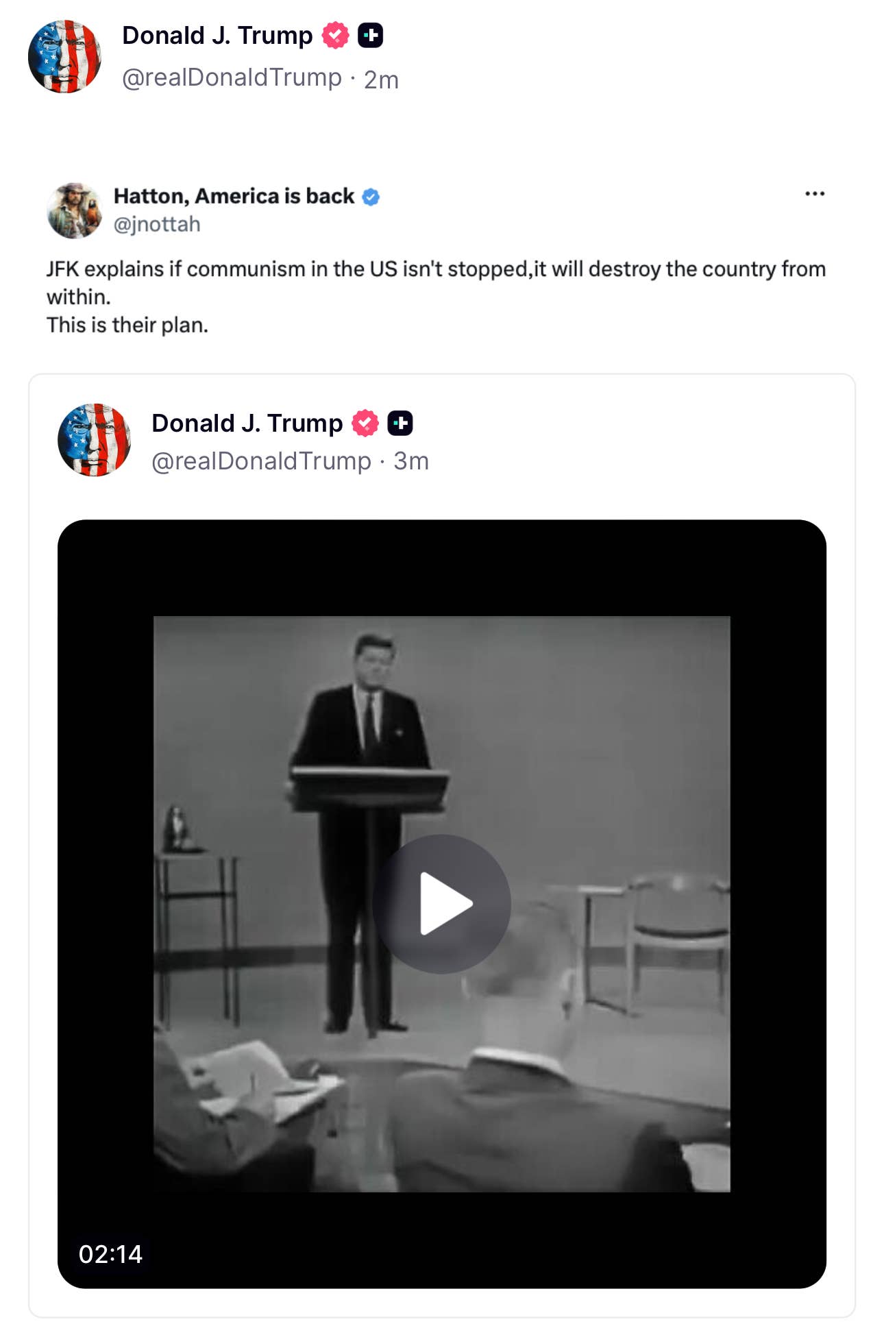 Trump Amplifies Post From Account Displaying QAnon Slogan - MeidasTouch
