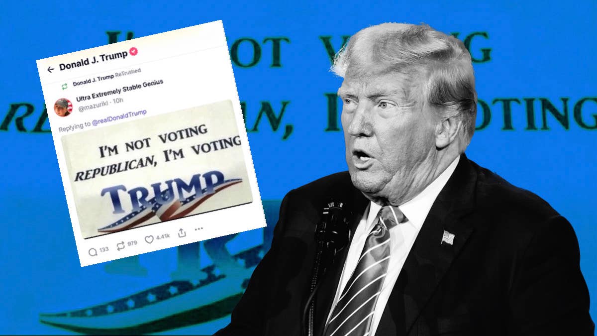 Trump Repost: "I'm Not Voting Republican, I'm Voting Trump ...
