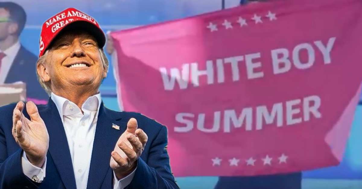 Internet Reacts to Trump Event's White Boy Summer Flag - MeidasTouch News
