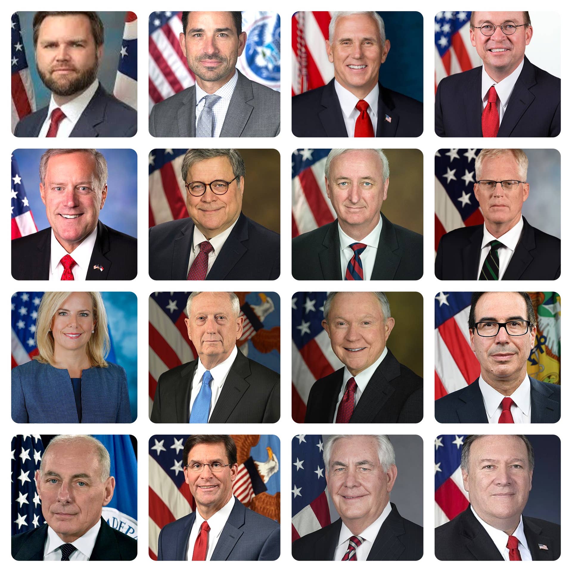 All 17 of Trump's Most Senior Appointees are White with 16 Men ...