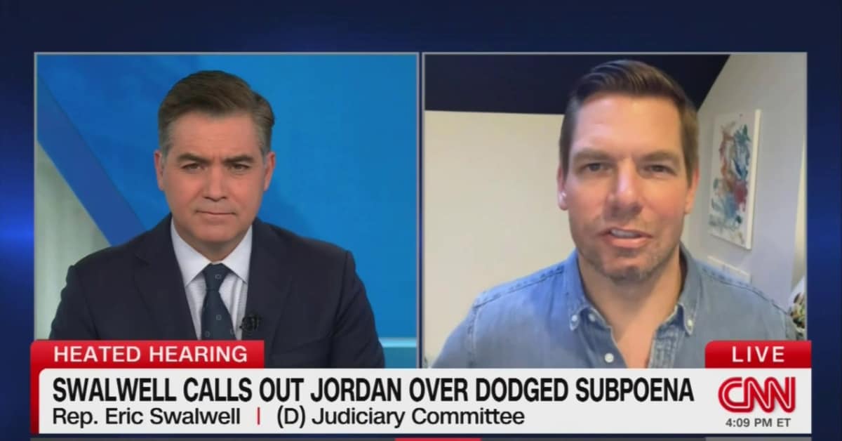Swalwell: Jordan Ran Away as if I Had a Congressional Subpoena ...