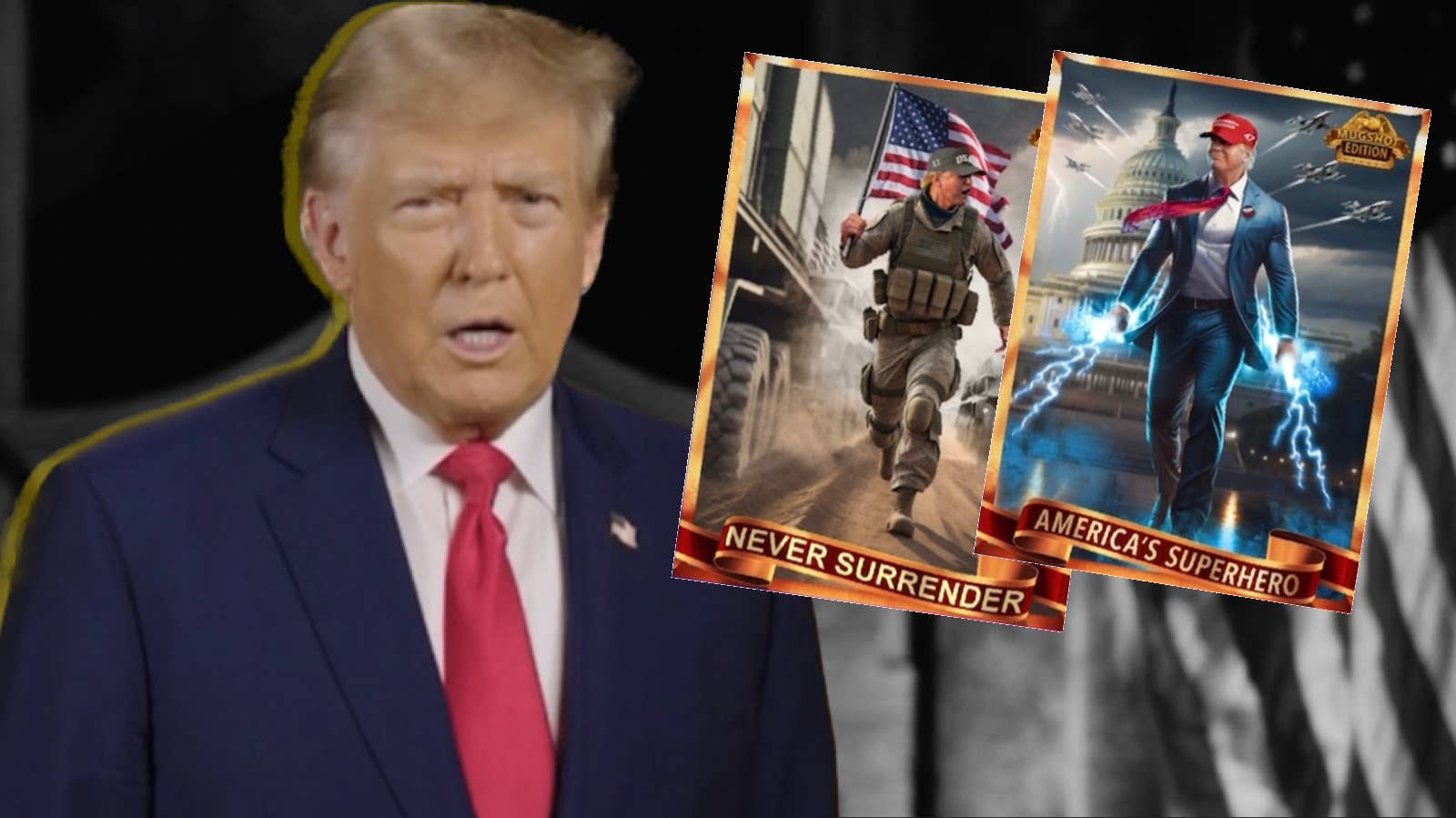 Trump Launches Arrest-Worn Suit and "Mugshot Edition" Trading Cards ...
