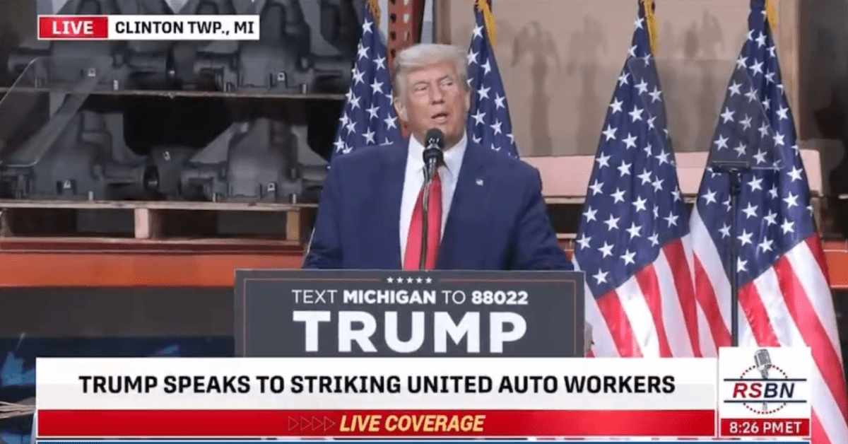 Ultra Scab: Trump Crosses Picket Line and Pretends He is at Union ...