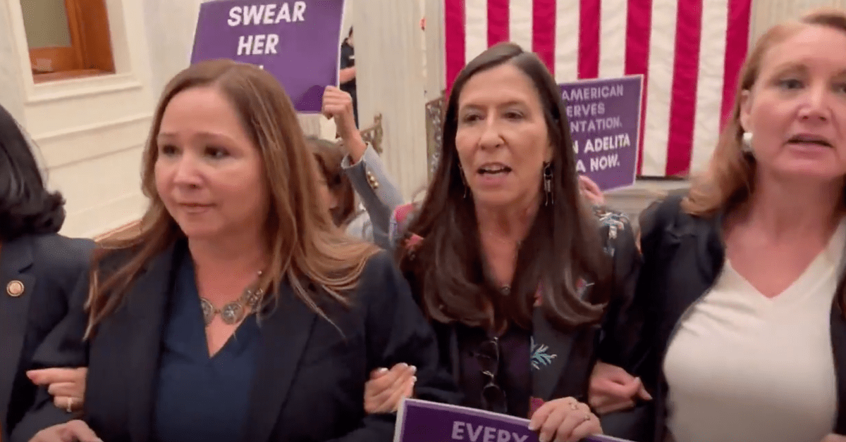 House Dems Demand Mike Johnson Swear In Adelita Grijalva in Capitol ...