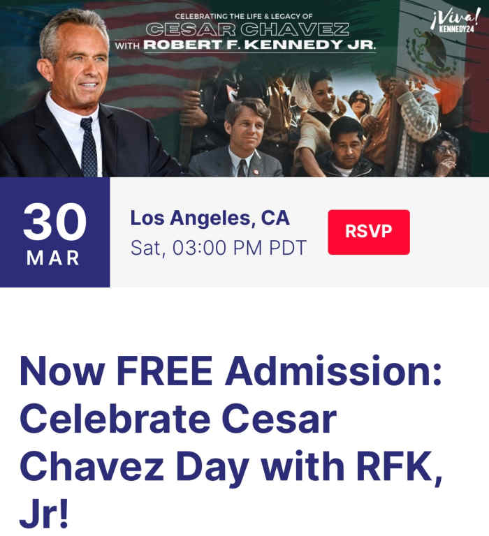 Cesar Chavez Family Outraged RFK Jr is Using Father's Name ...