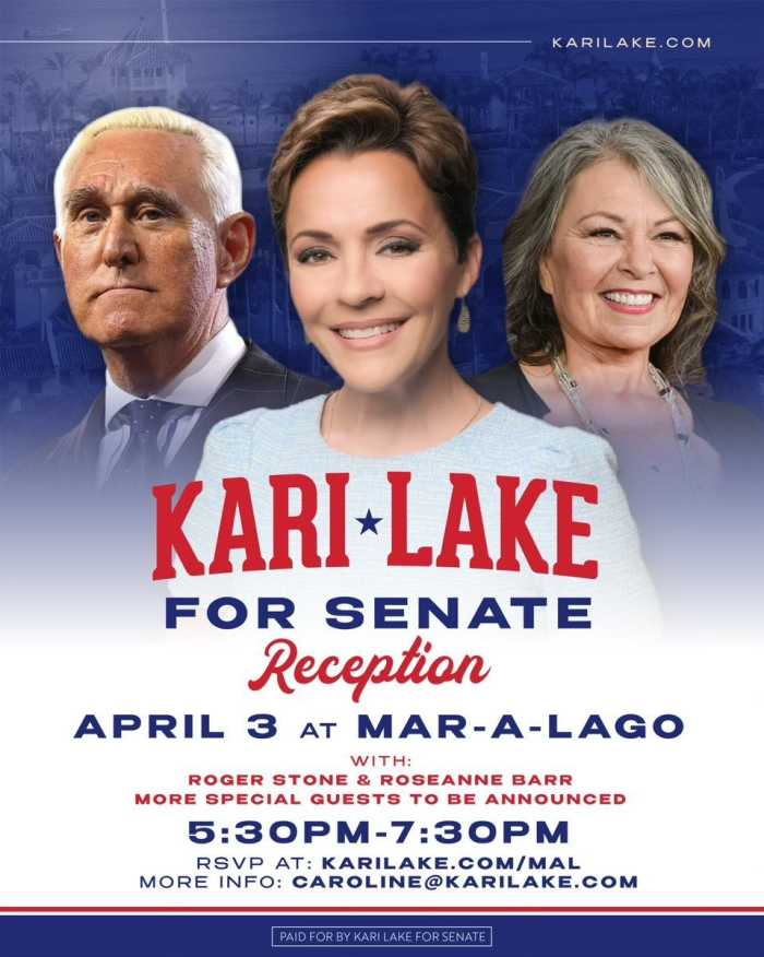 Roseanne Barr Pushed QAnon Blood Drinking Conspiracy at Kari Lake's Mar-a-Lago Event ...