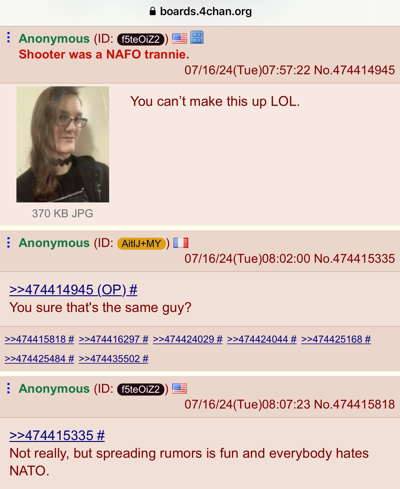 Fake 4Chan Photo Implying Trump Shooter Was Trans Goes Viral on MAGA ...