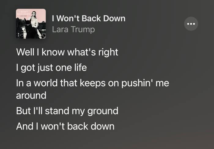 Lara Trump Releases Tom Petty Cover Song, Ignores Cease and Desist ...