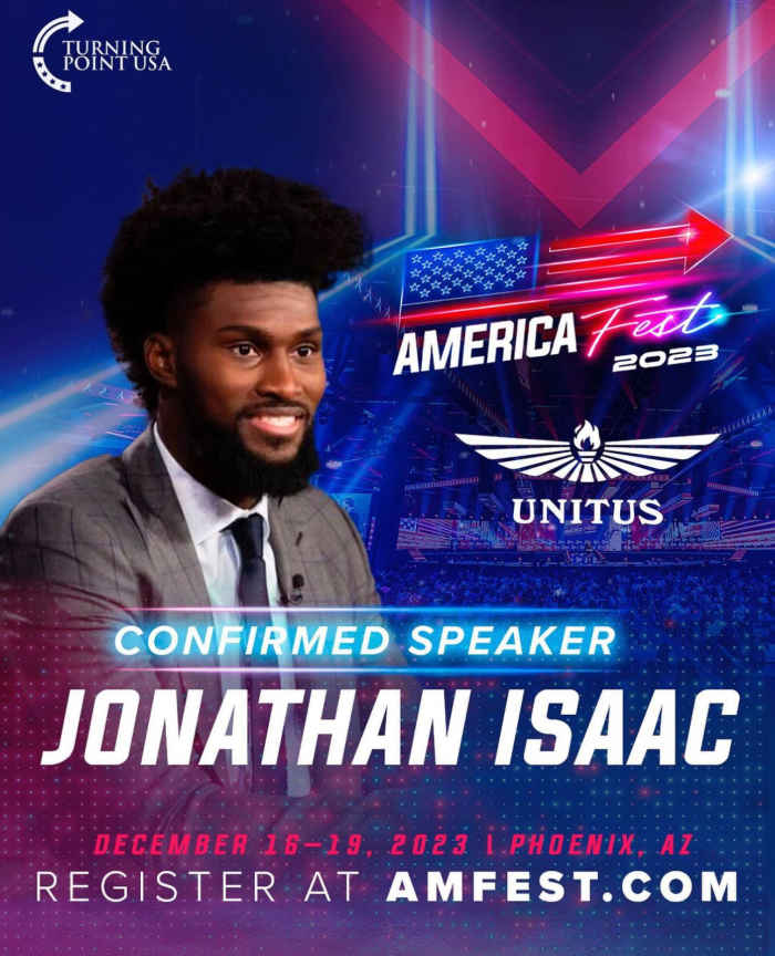 NBA Player Jonathan Isaac is Speaking at Charlie Kirk's Right Wing ...
