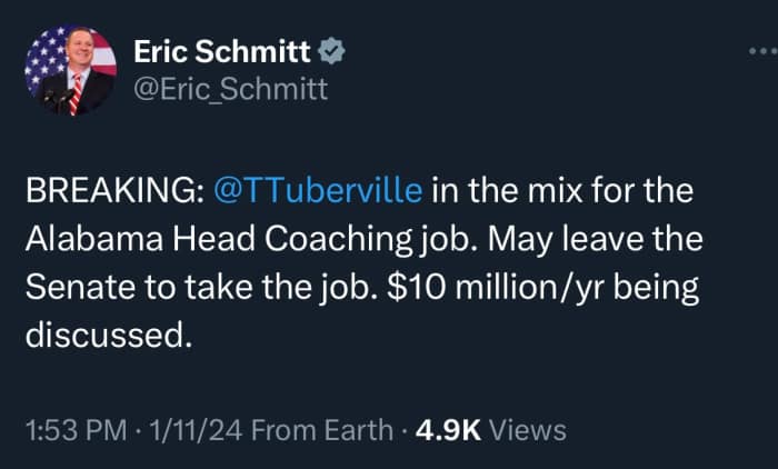 Tuberville and Nick Saban May Reportedly Trade Jobs - MeidasTouch News