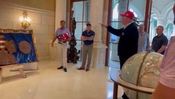 Trump Watches as American Flag Is Wadded Up and Set Aside - MeidasTouch ...