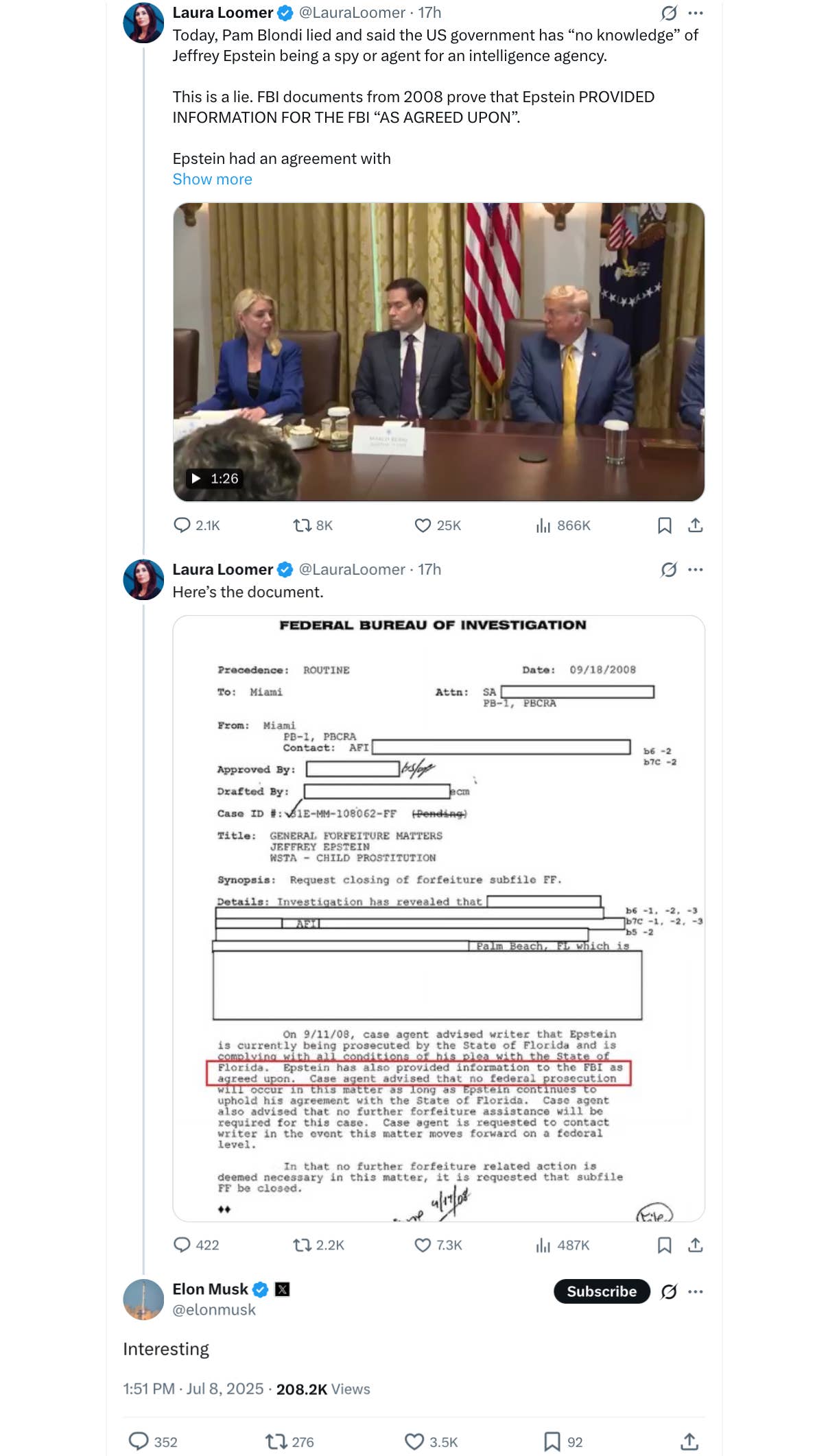 25 Tweets… Elon Musk Continues Attacking Trump Over Epstein Files ...