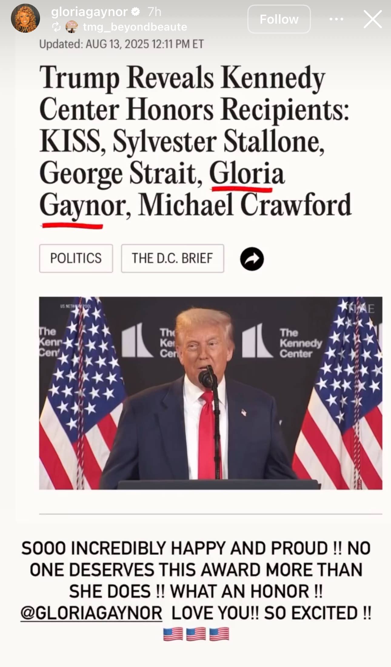 Exclusive: Gloria Gaynor Donated Thousands to MAGA Republicans ...