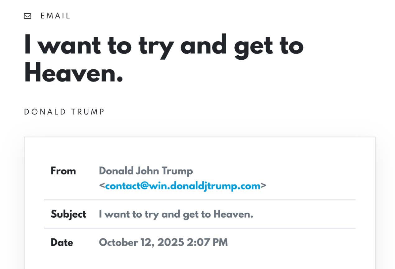 Trump Revives “Going to Heaven” Fundraising Email - MeidasTouch News
