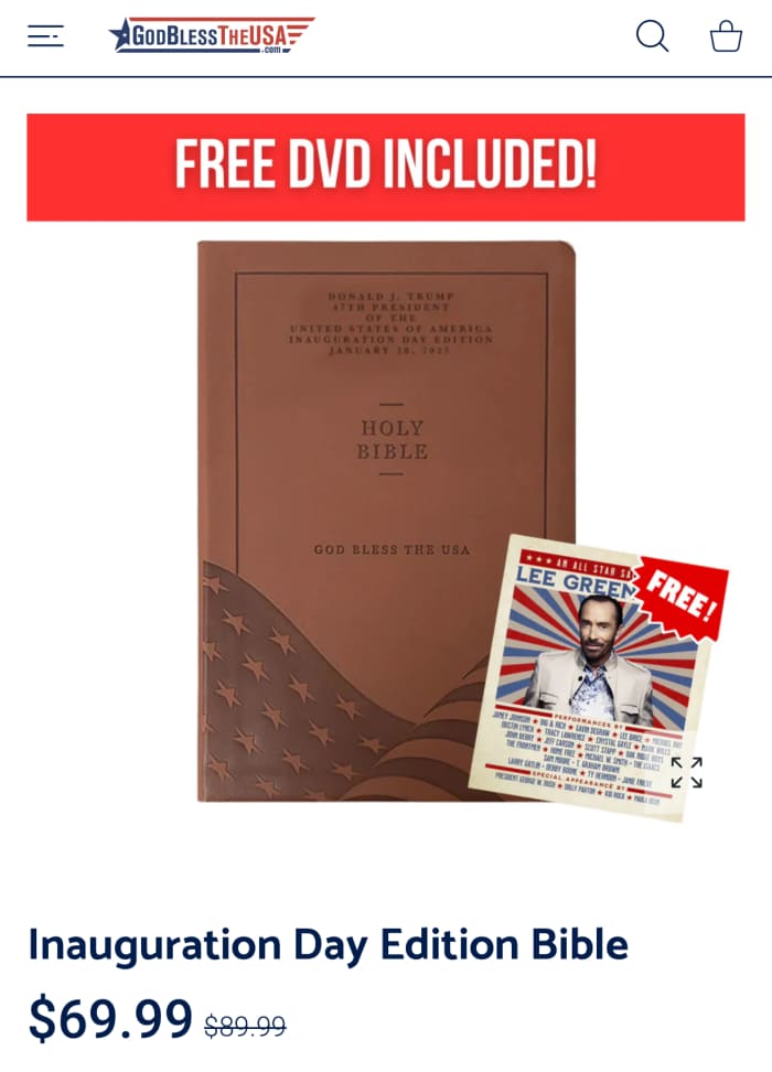 Trump Begins Selling $70 Bible Editions With His Name Engraved on the ...