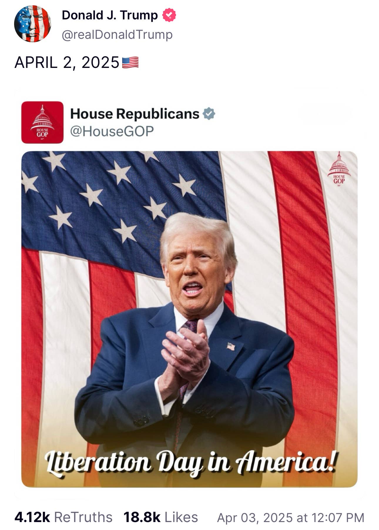 Trump Posts Slew of Pro-Tariff Content on Truth Social - MeidasTouch News