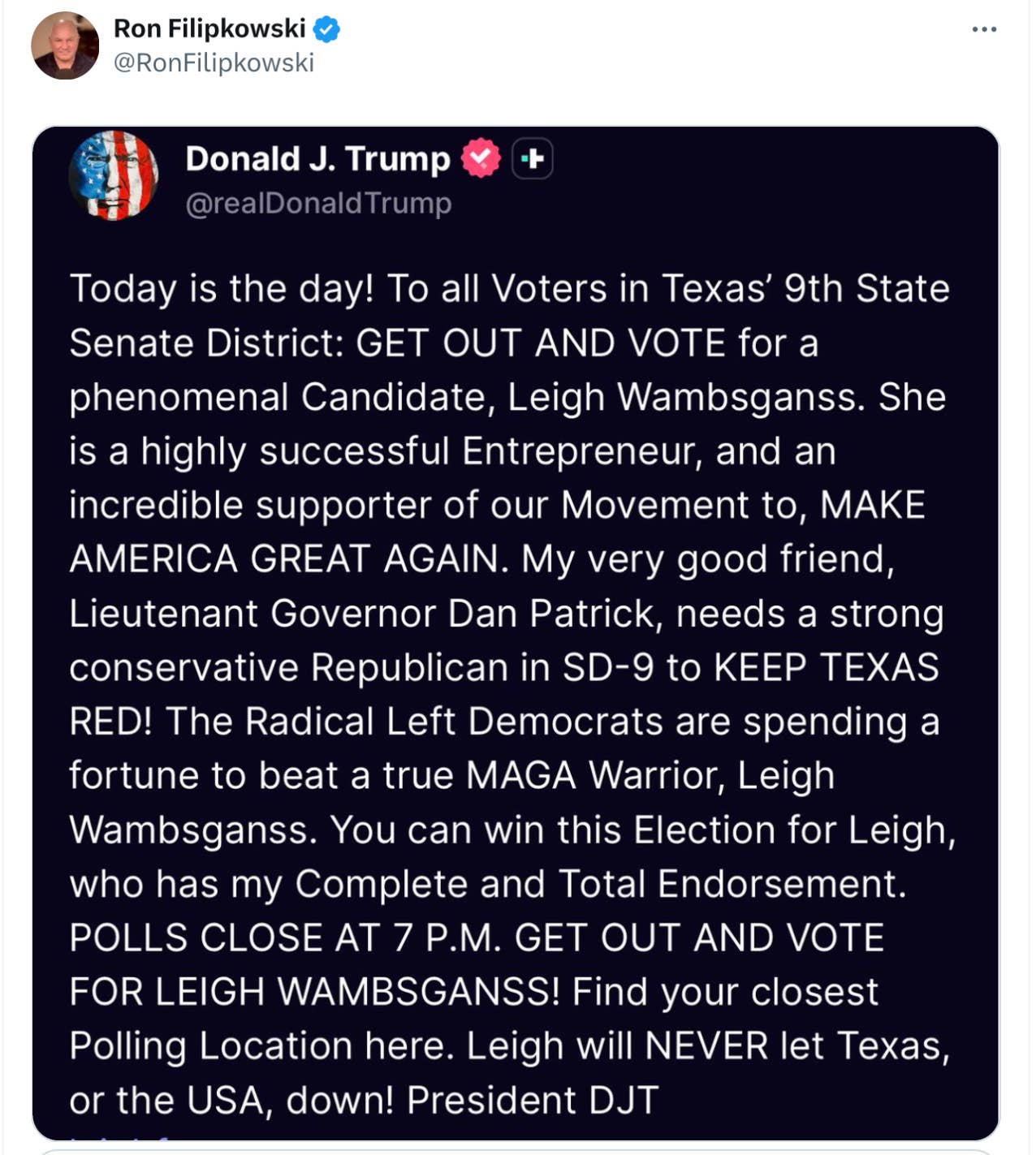 Trump Slapped with Community Note After Disowning Texas Loss ...