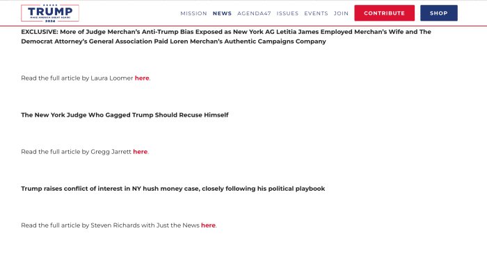 Trump Posted Gag Order Violations to His Campaign Page - MeidasTouch News