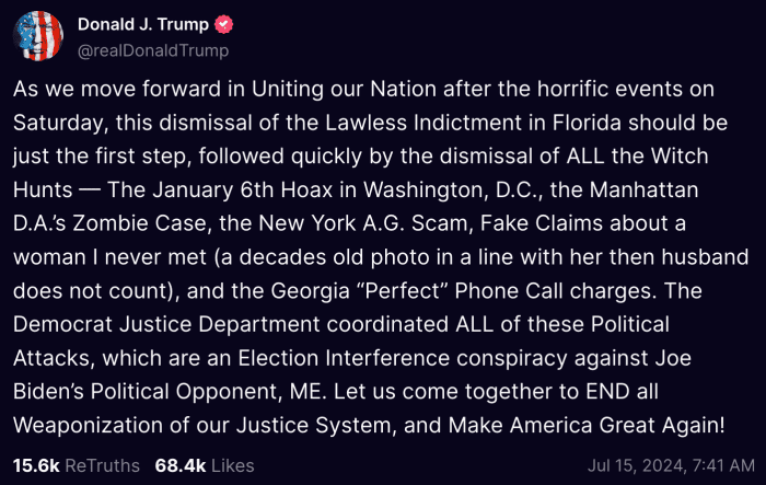 Trump Back to Dangerous Rhetoric Post-Attack, Despite Media Predictions ...