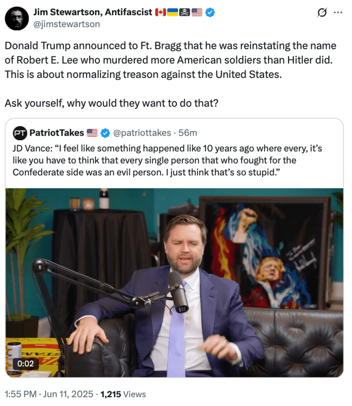 JD Vance Defends Confederate Soldiers, Internet Reacts - MeidasTouch News