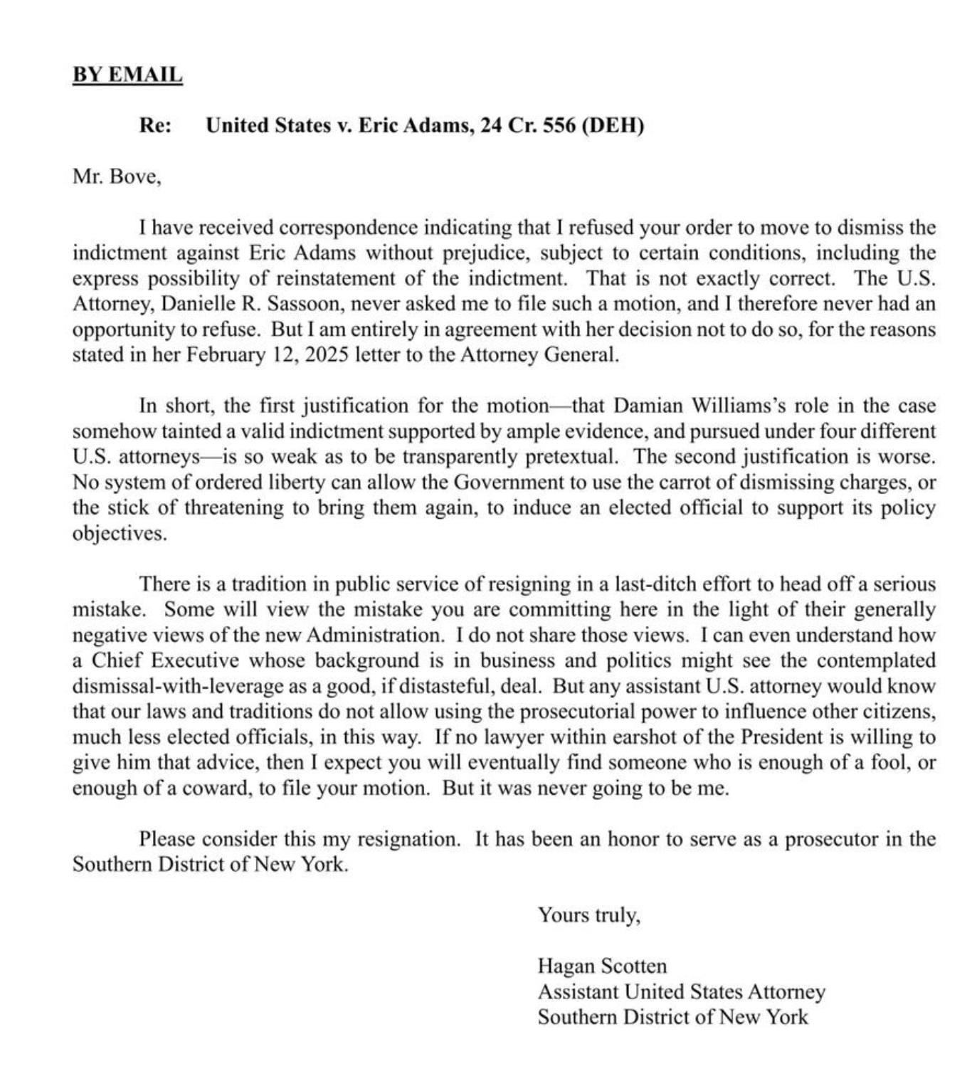 Assistant United States Attorney Resigns In Scathing Letter To Trump's ...