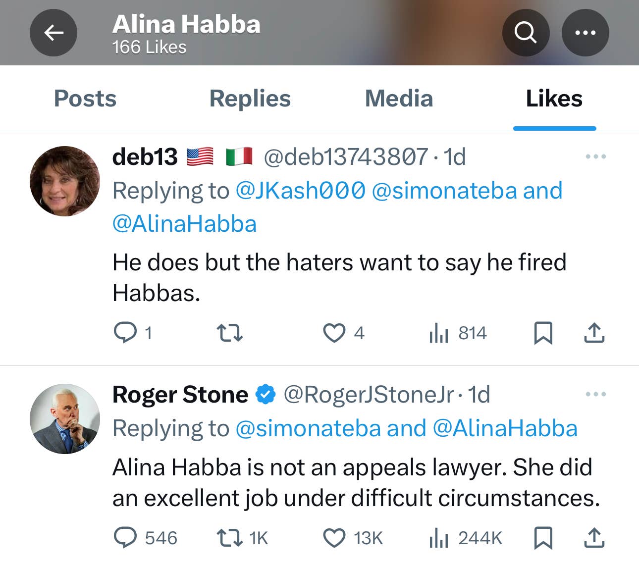 Trump Lawyer Alina Habba Liked Tweets Attempting to Dispel Firing ...