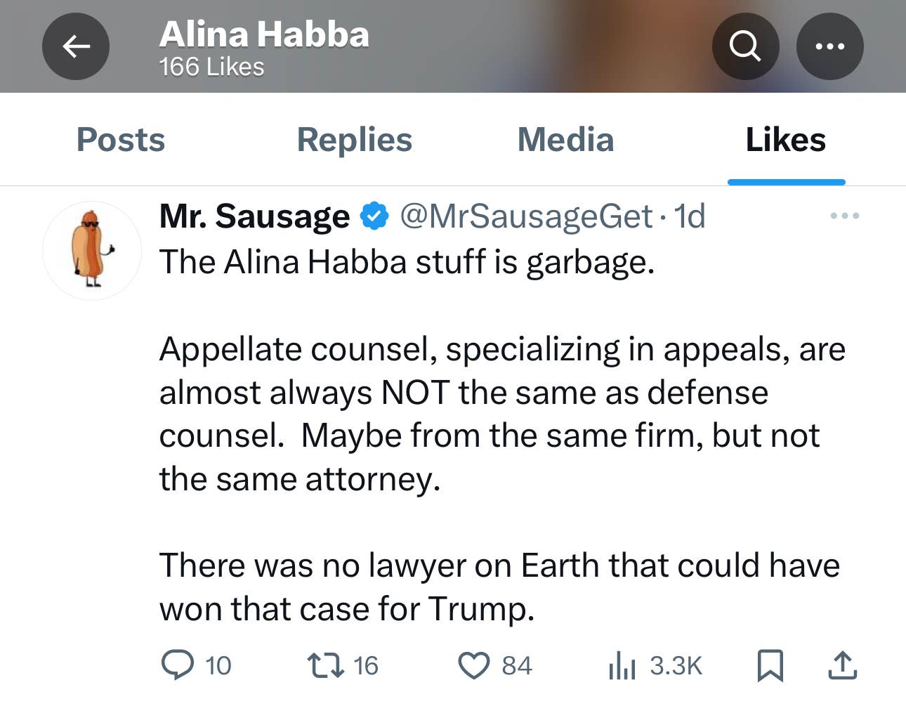 Trump Lawyer Alina Habba Liked Tweets Attempting to Dispel Firing ...