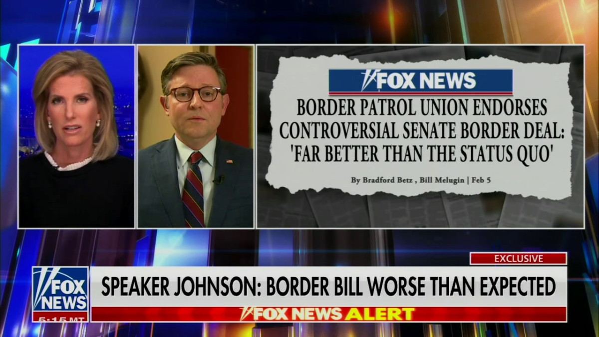 Speaker Mike Johnson Mocks Border Patrol Union on Fox News ...