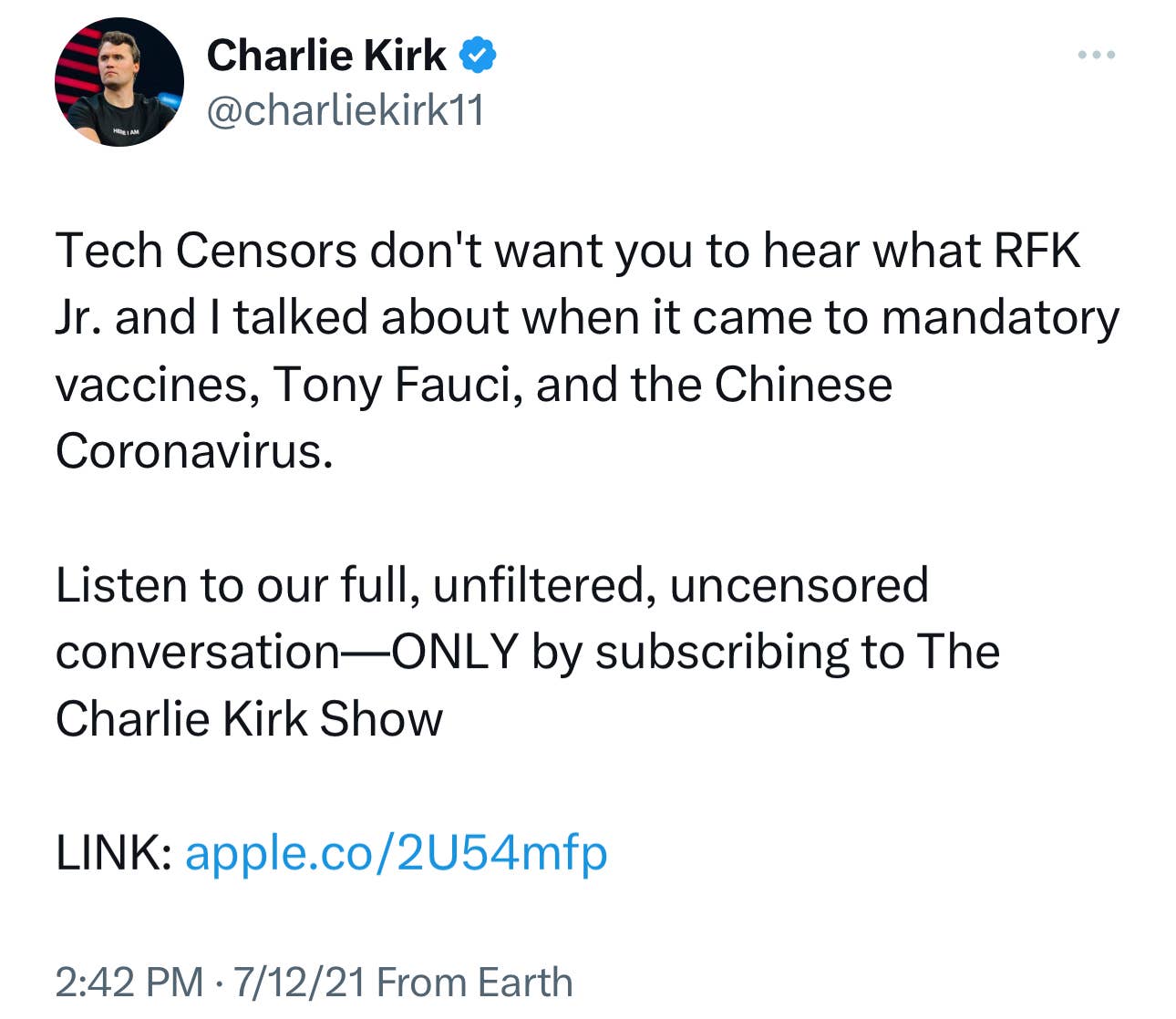 RFK Jr. Will Not Call Out Charlie Kirk‘s Racist Attack on MLK Says ...