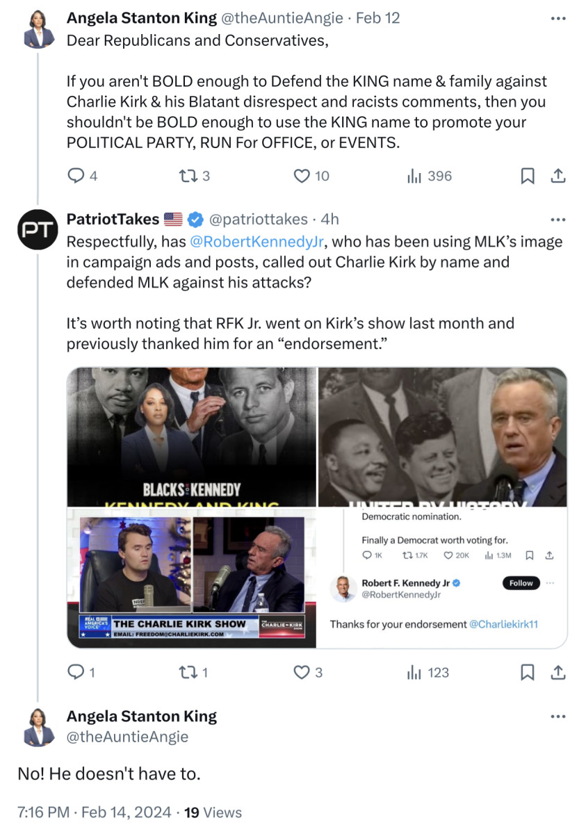 RFK Jr. Will Not Call Out Charlie Kirk‘s Racist Attack on MLK Says ...