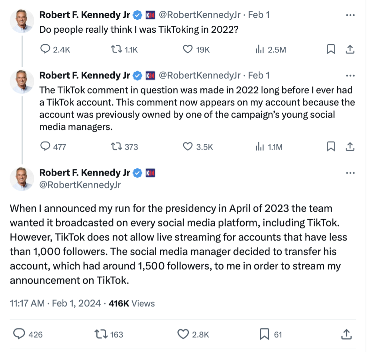 RFK Jr. Liked Thirst Trap Pictures From Lauren Boebert’s Best Friend ...