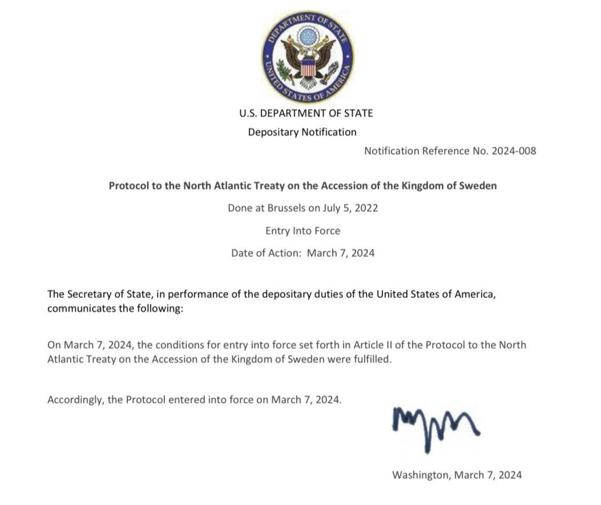 Sweden Officially Joins Nato Meidastouch News