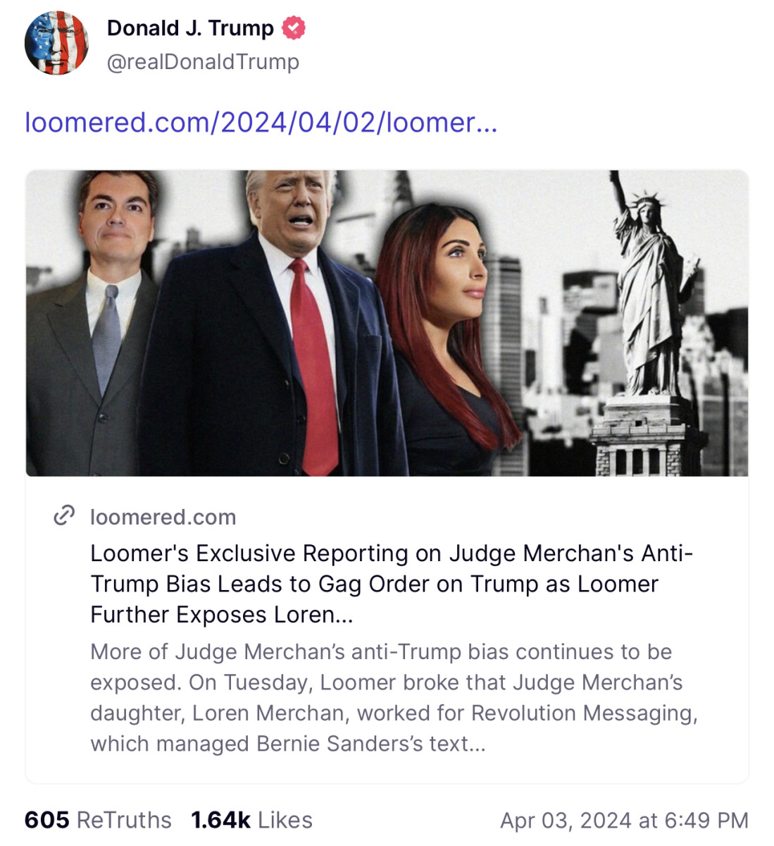 Trump Posts Multiple Articles Attacking Judge’s Family Despite Expanded Gag Order - MeidasTouch News