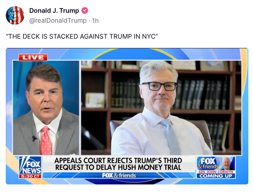 Trump Posts Fox News Clip Attacking Judge's Daughter - MeidasTouch News