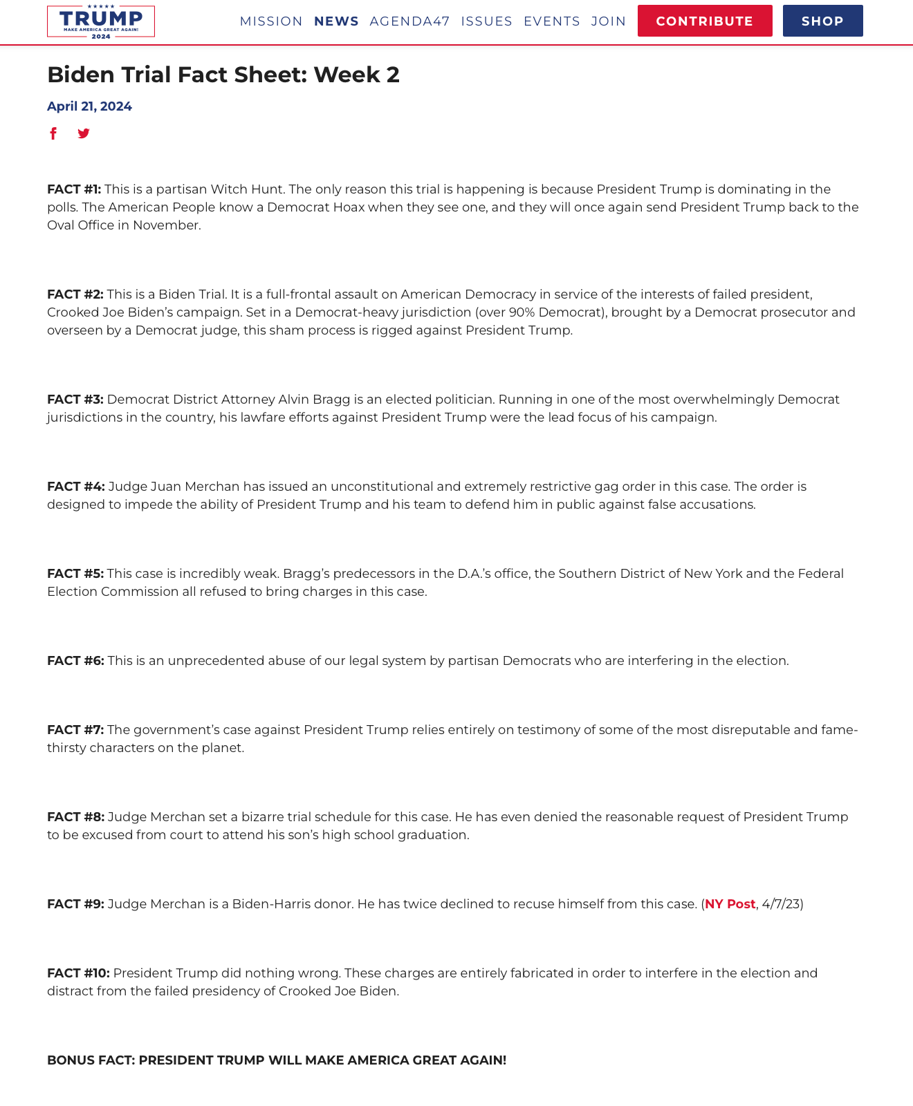 Trump Launched More Gag Order Violations Using His Official Campaign ...