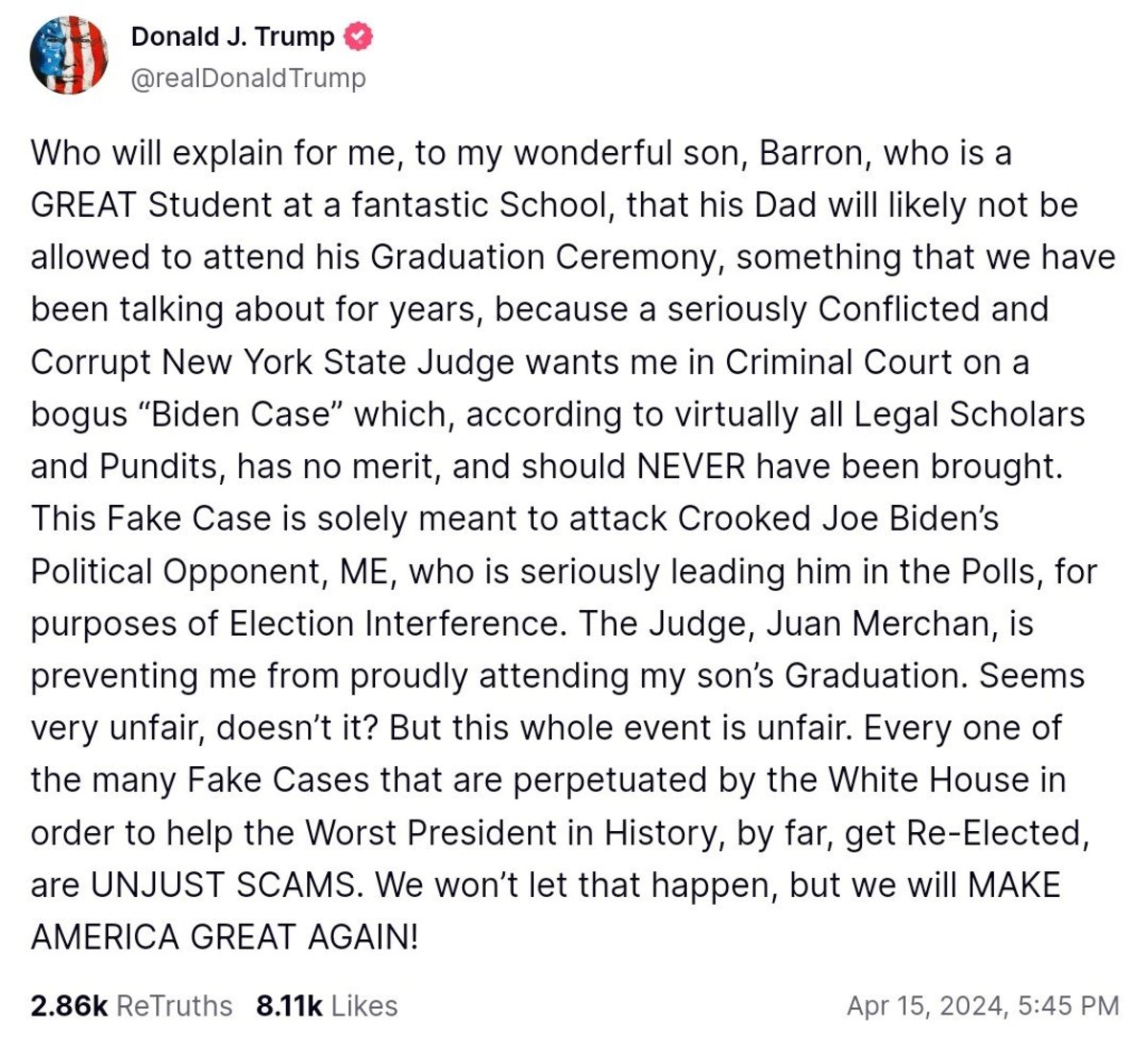 Trump Held Rallies on His Wedding Anniversary with Melania and Barron's ...
