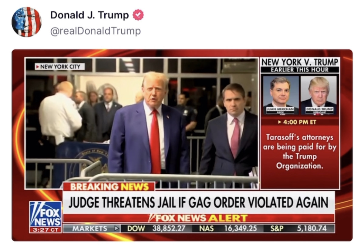 Trump Continues to Test Gag Order Limits with 3 More Truth Social Posts ...