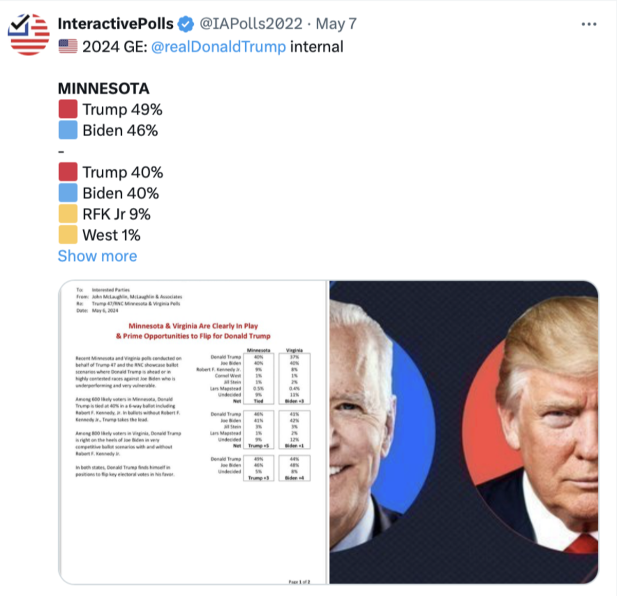 Trump Deleted Polls Numbers Showing Him Tied With Joe Biden ...