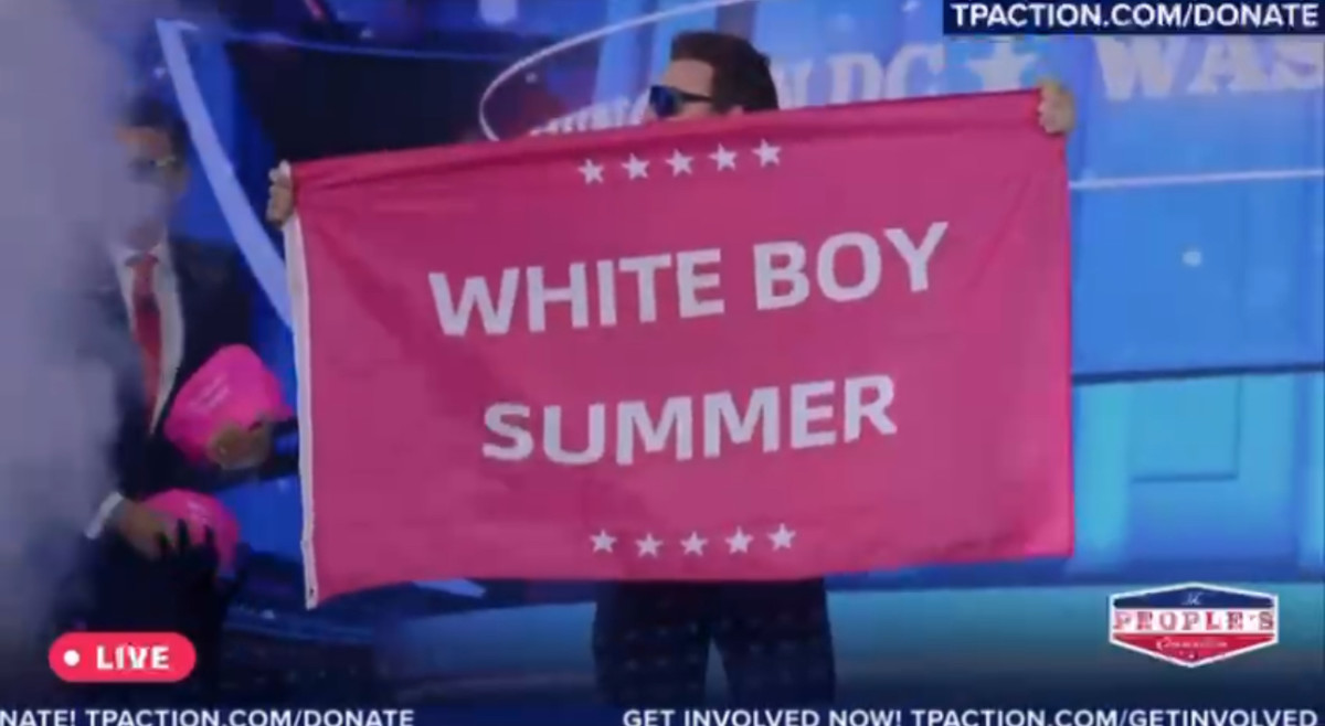Internet Reacts to Trump Event's White Boy Summer Flag - MeidasTouch News
