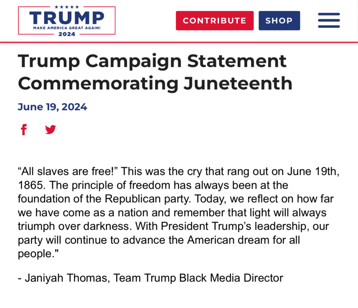 Trump Snubbed Juneteenth on Truth Social - MeidasTouch News