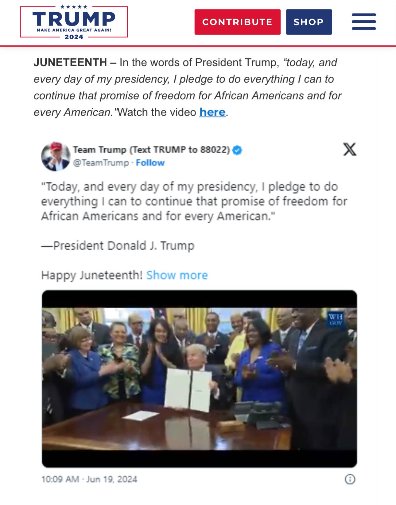 Trump Snubbed Juneteenth on Truth Social - MeidasTouch News