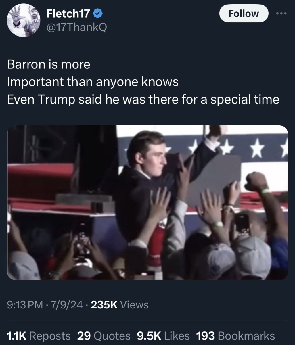 Bizarre MAGA Reaction to Barron Trump Rally Appearance - MeidasTouch News