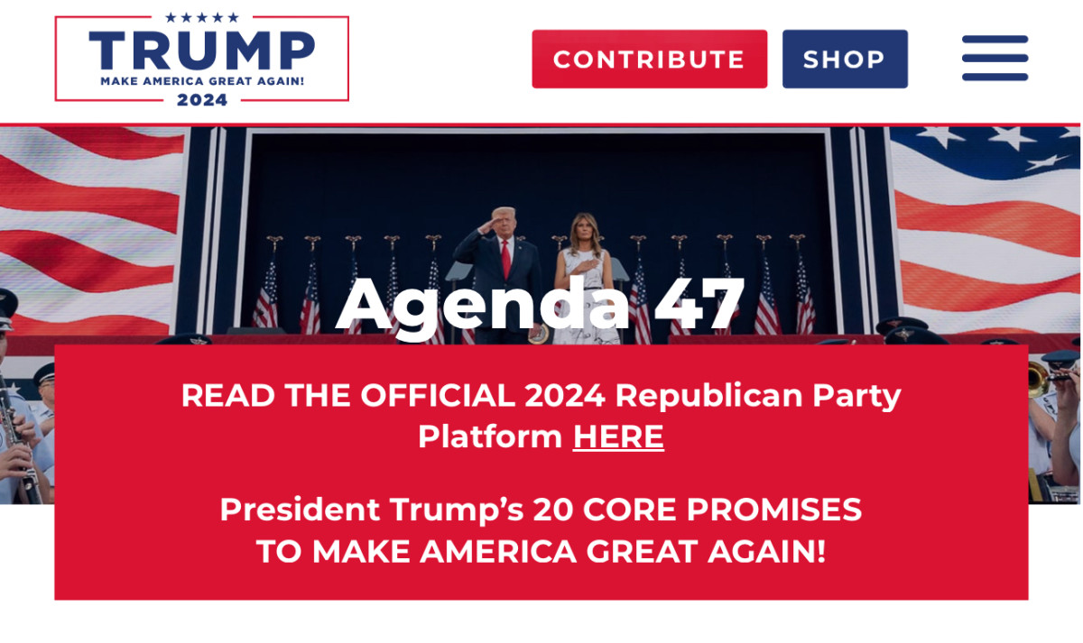 Trump Campaign Page Is Hiding Over Half of Trump's Agenda 47 Policy ...