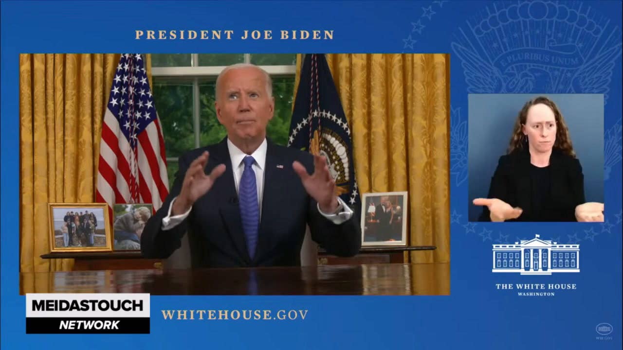President Biden Addresses Nation on Ending Campaign from Oval Office ...