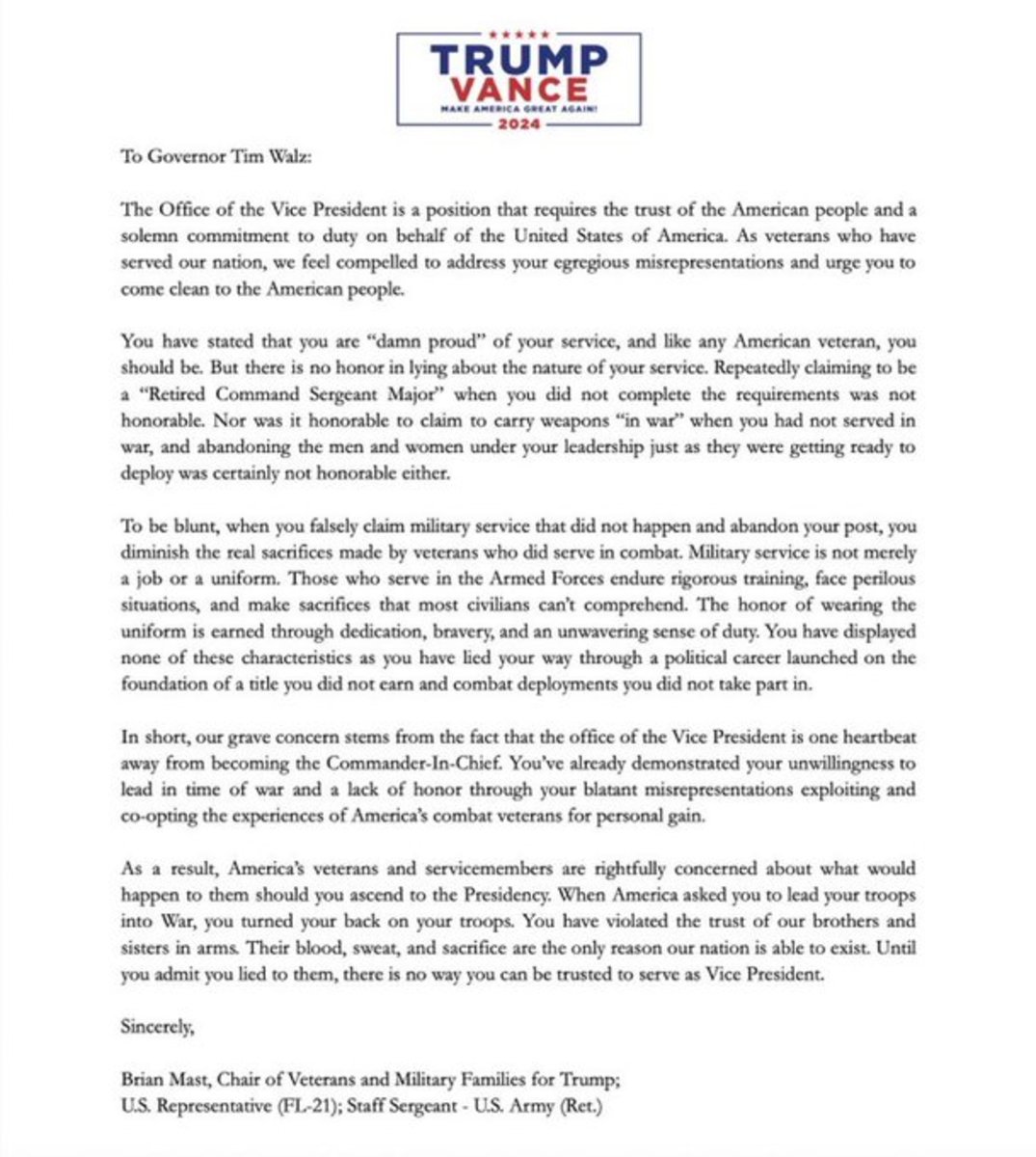 Trump Campaign Statement on Stolen Valor Contains Stolen Valor ...