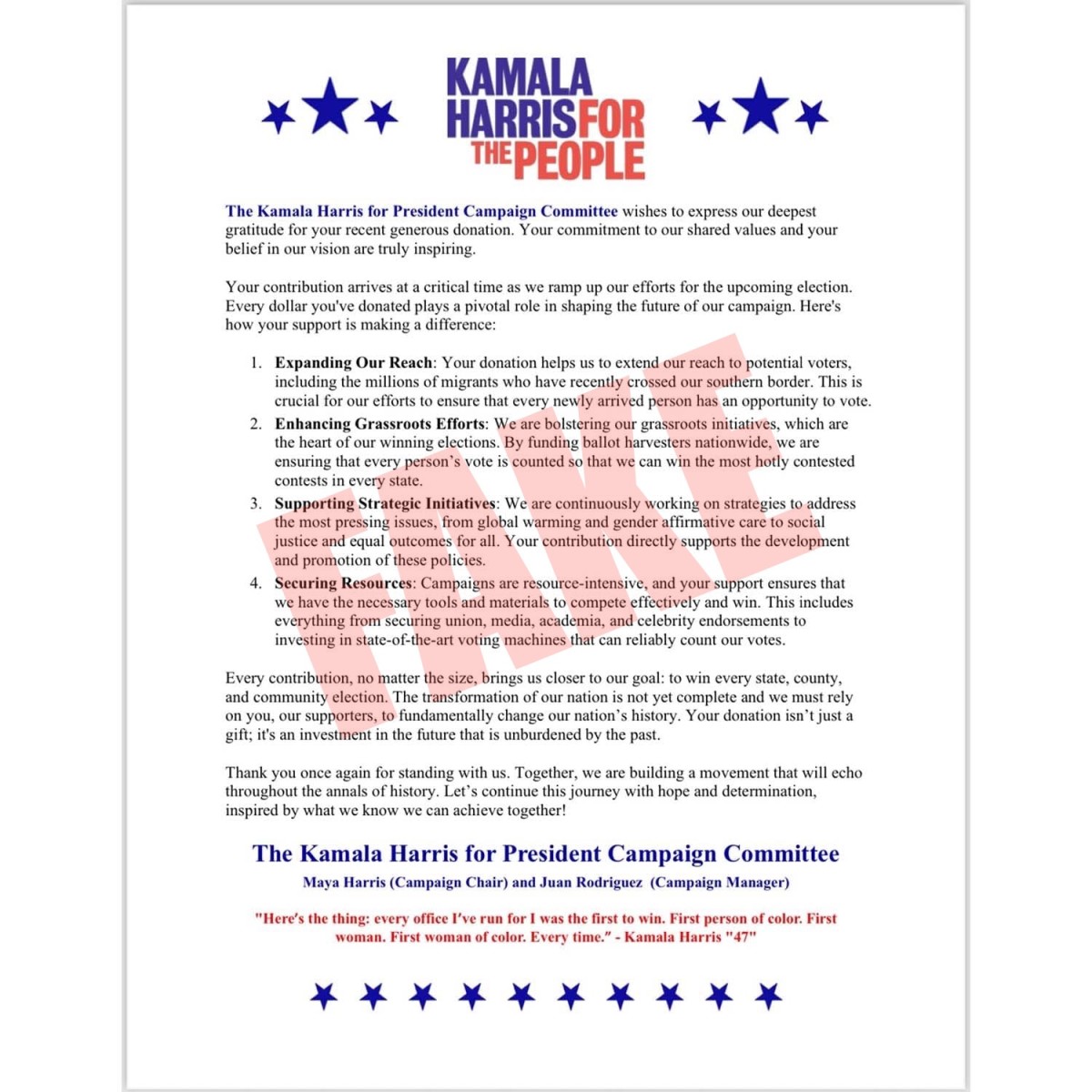 A Pro-Trump Business is Selling Fake Kamala Harris Campaign Mailers ...