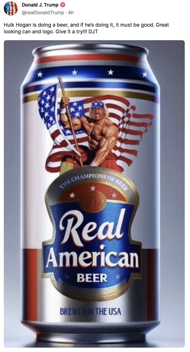 Trump Endorses Hulk Hogan’s Controversial Beer - MeidasTouch News