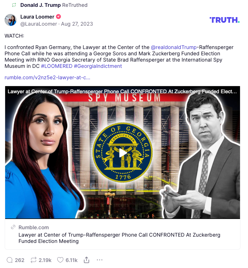 Trump Shared Laura Loomer and Her Content a Whopping 101 Times on Truth ...